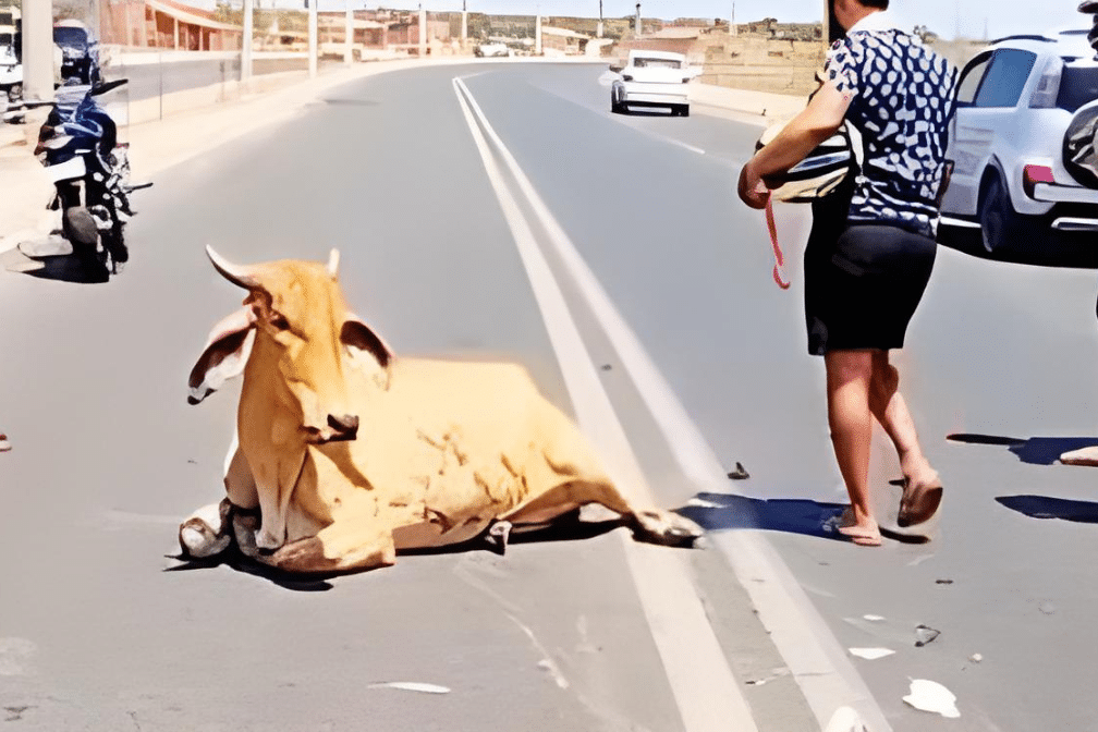 Tragédia e crueldade: moradores m@t@m vaca após acidente que ceifou ...